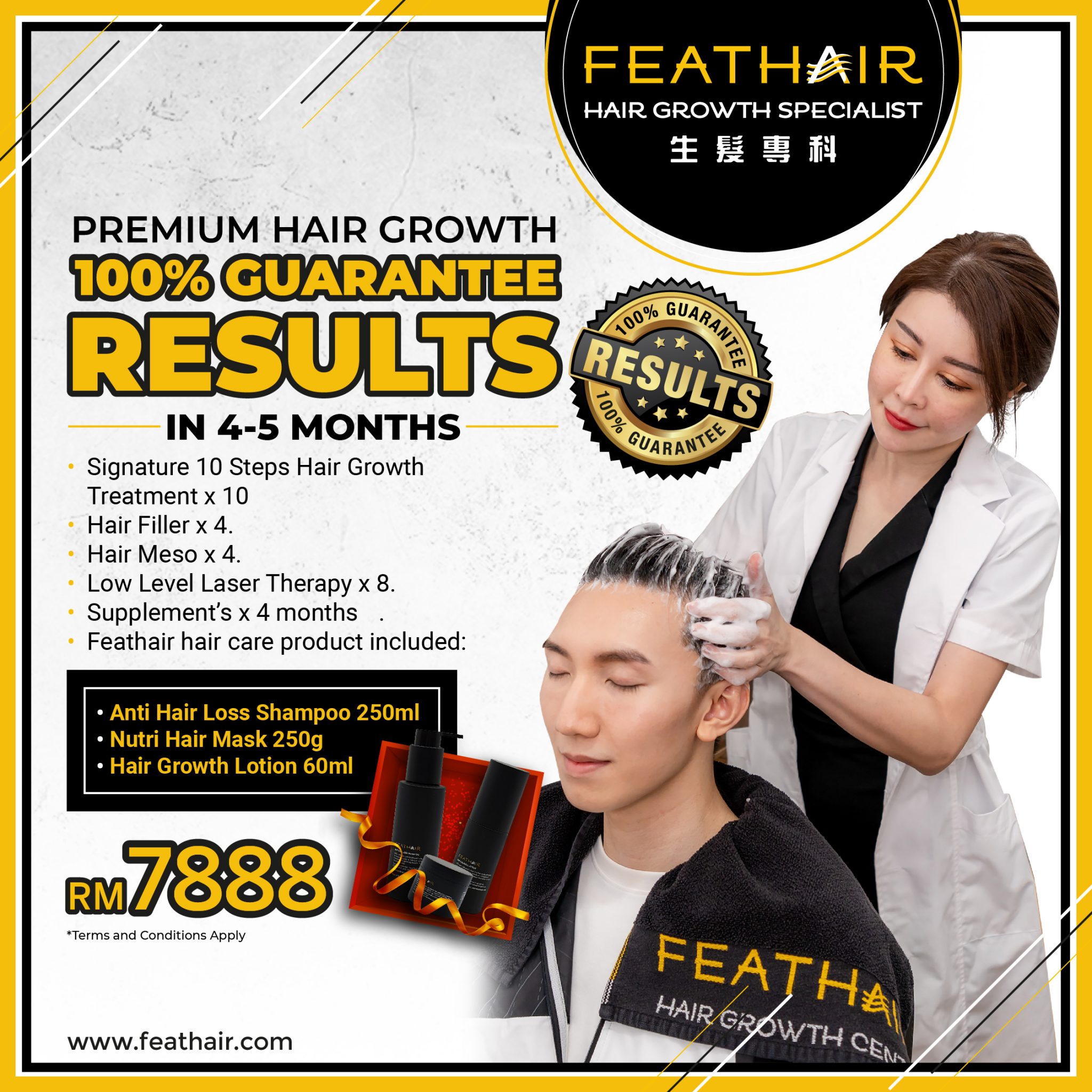 Premium Hair Growth Treatment Package | Guaranteed Hair Growth